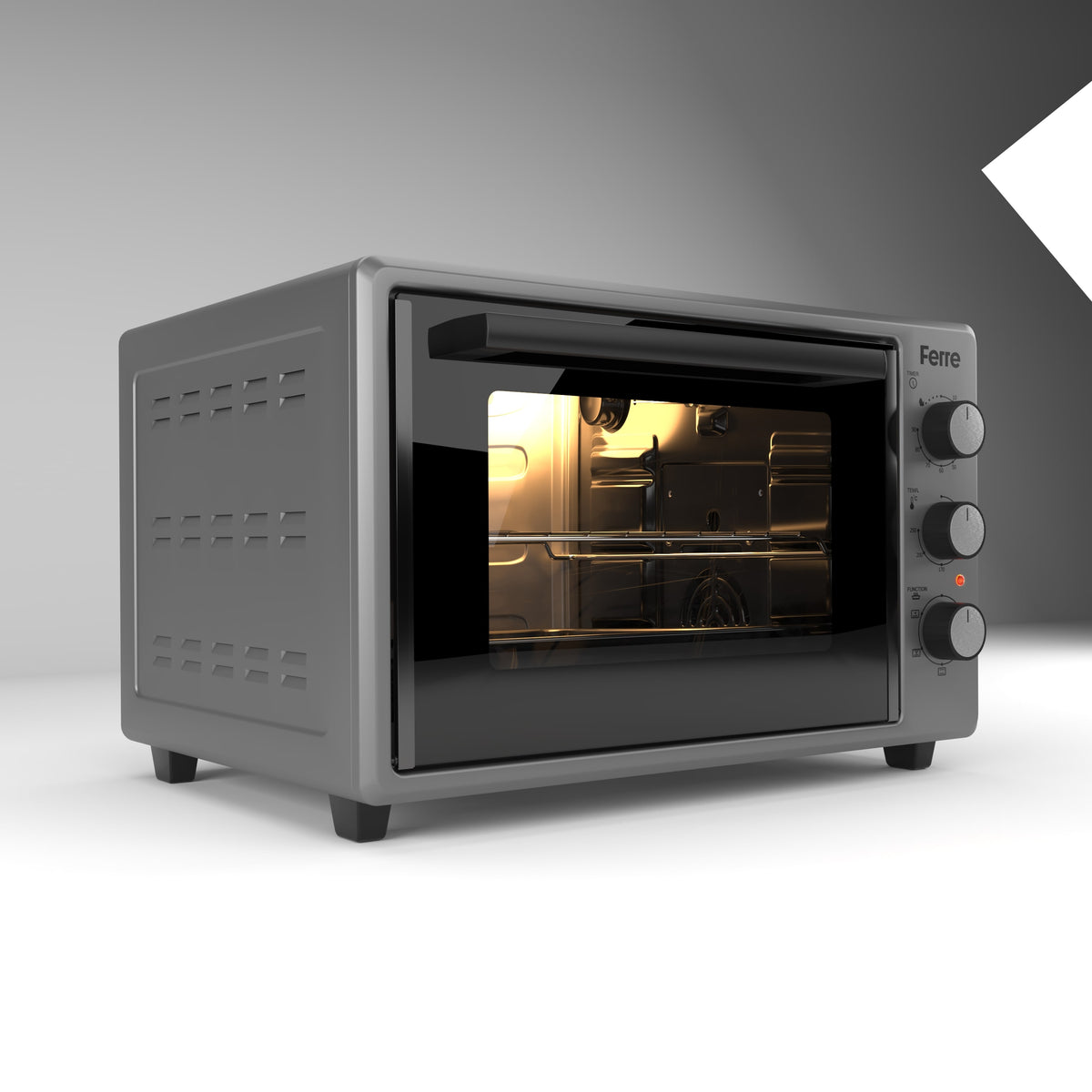 Ferre 35500 LGM - 35L Turbo Mini Oven - Grey | Ferre Cooker