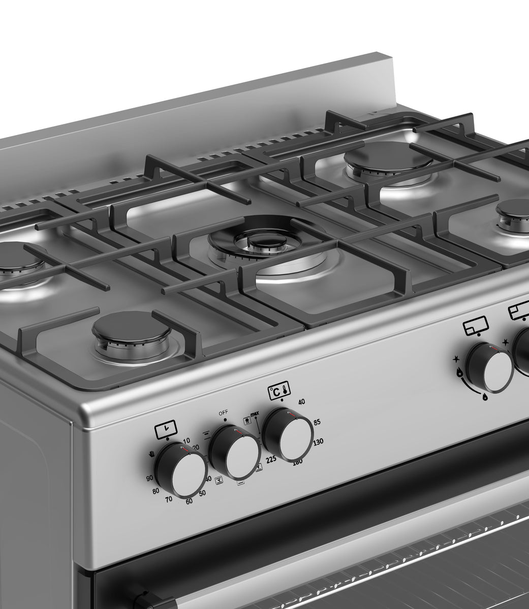 Ferre F9S50E7-X3-IN 90cm Dual Fuel Range Cooker With Double Turbo Fan ...