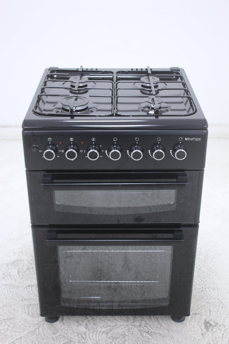 BlueFlame DG6403XBZB 60 cm Freestanding Dual Fuel Cooker With Double ...