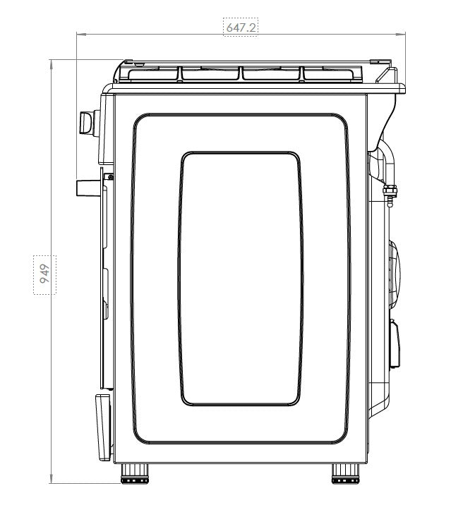 Induction Cooker Ferre F9H50GF-BL-RETRO 90cm Gas Range Cooker With ...